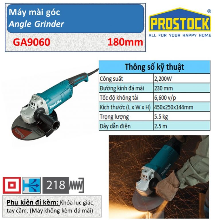 Máy mài góc MAKITA GA9060 230mm 2200W - PROSTOCK.VN
