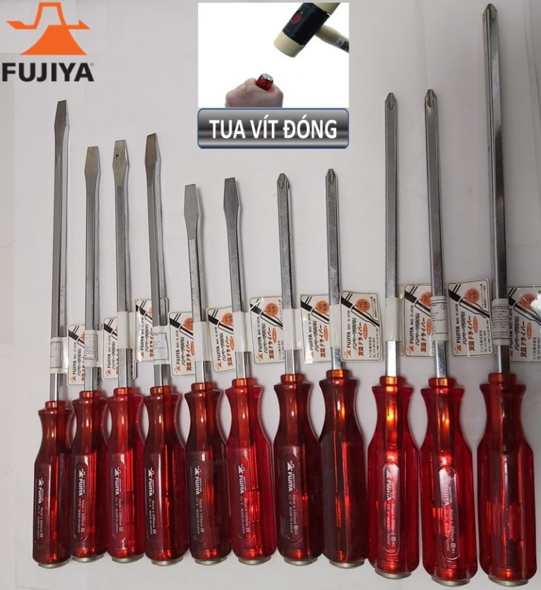 [Sản xuất tại Nhật] Tua vít Fujiya FTSD-8-200-S đóng đầu dẹp -8-200mm