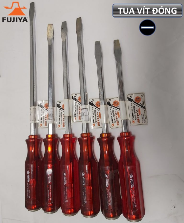 [Sản xuất tại Nhật] Tua vít Fujiya FTSD-8-200-S đóng đầu dẹp -8-200mm